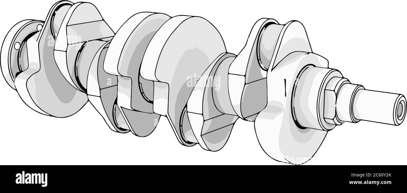 crankshaft vector on a white background Stock Vector Image & Art - Alamy
