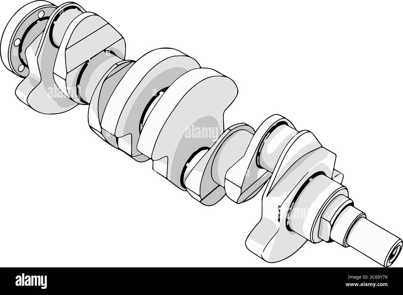 crankshaft vector on a white background Stock Vector Image & Art - Alamy