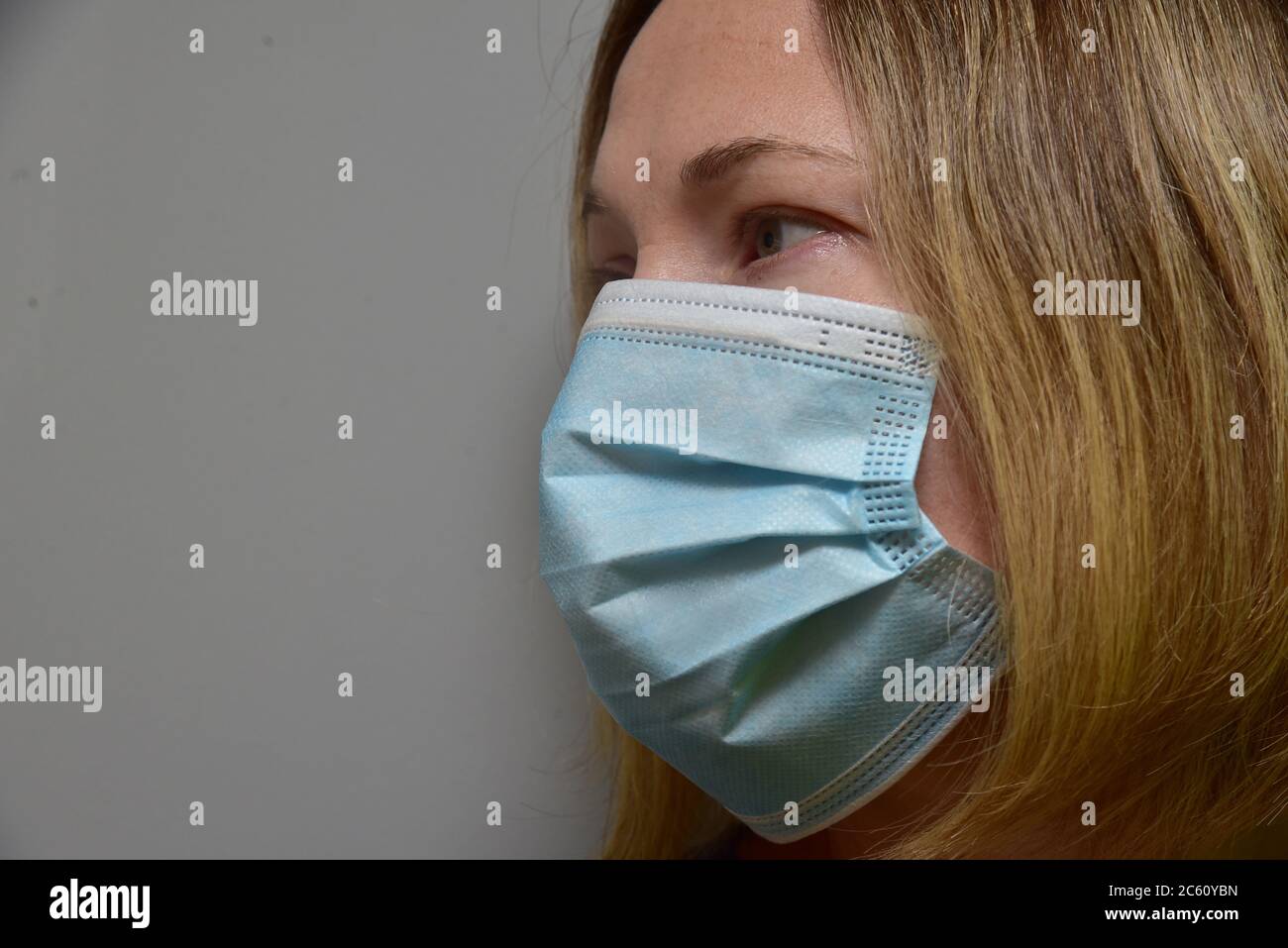 FRSM or Fluid Surgical Mask is modelled by a NHS employee in the fight ...