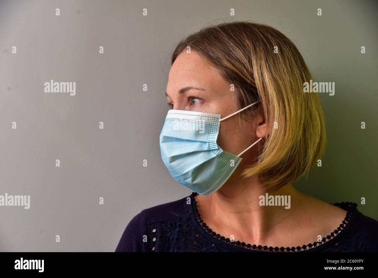 FRSM or Fluid Surgical Mask is modelled by a NHS employee in the fight ...