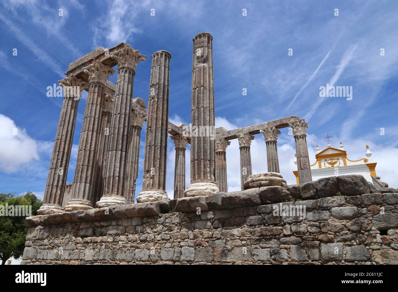 Evora town in Portugal. UNESCO World Heritage Site. Ancient Roman ...