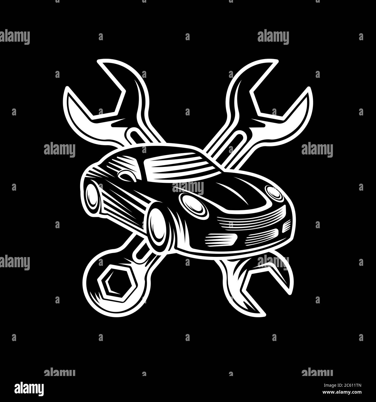 Auto Car Service Logo icon Vector Illustration template. Modern Car ...