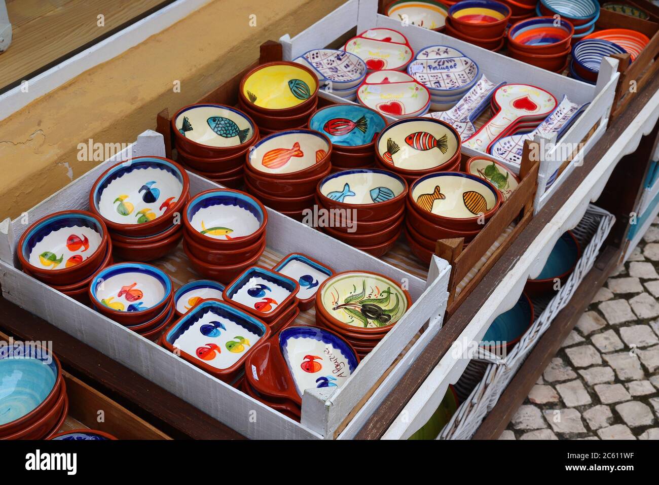 Traditional Portuguese pottery - typical handicraft souvenirs in ...
