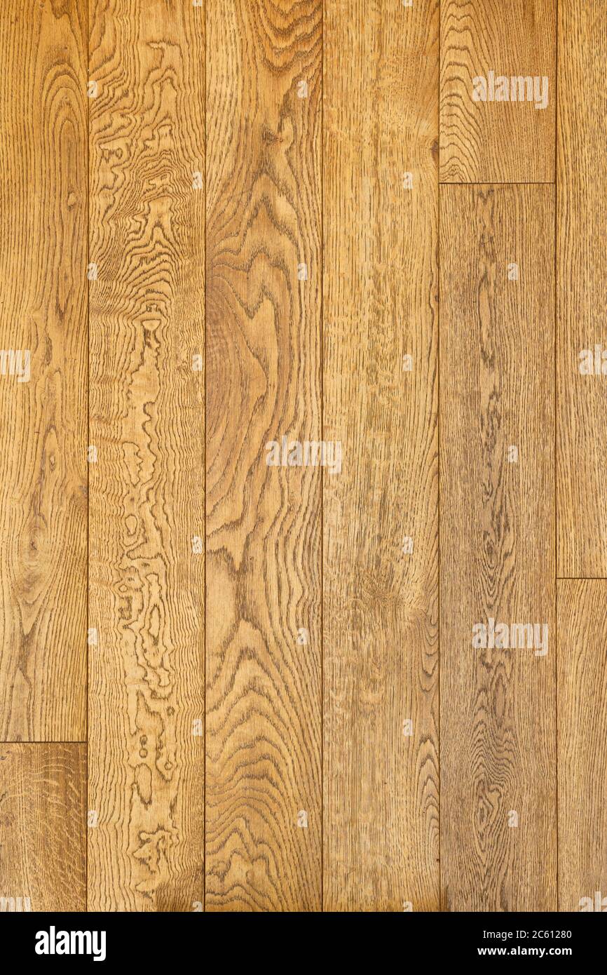 Close-up of engineered oak floorboards. Wood background. Upright Stock ...