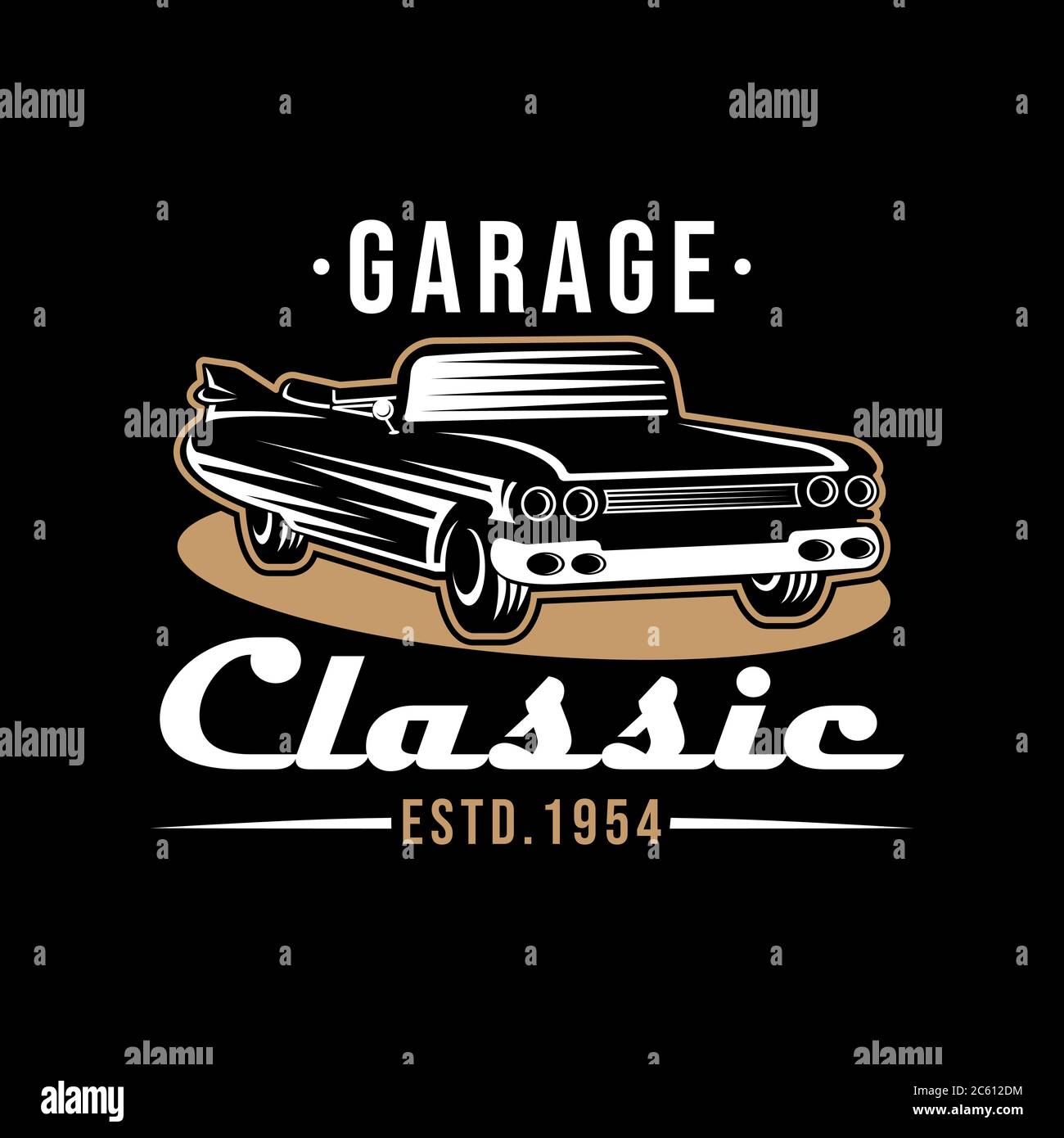 Classic Car Logo badge and emblem Vector Illustration. Vintage Classic ...