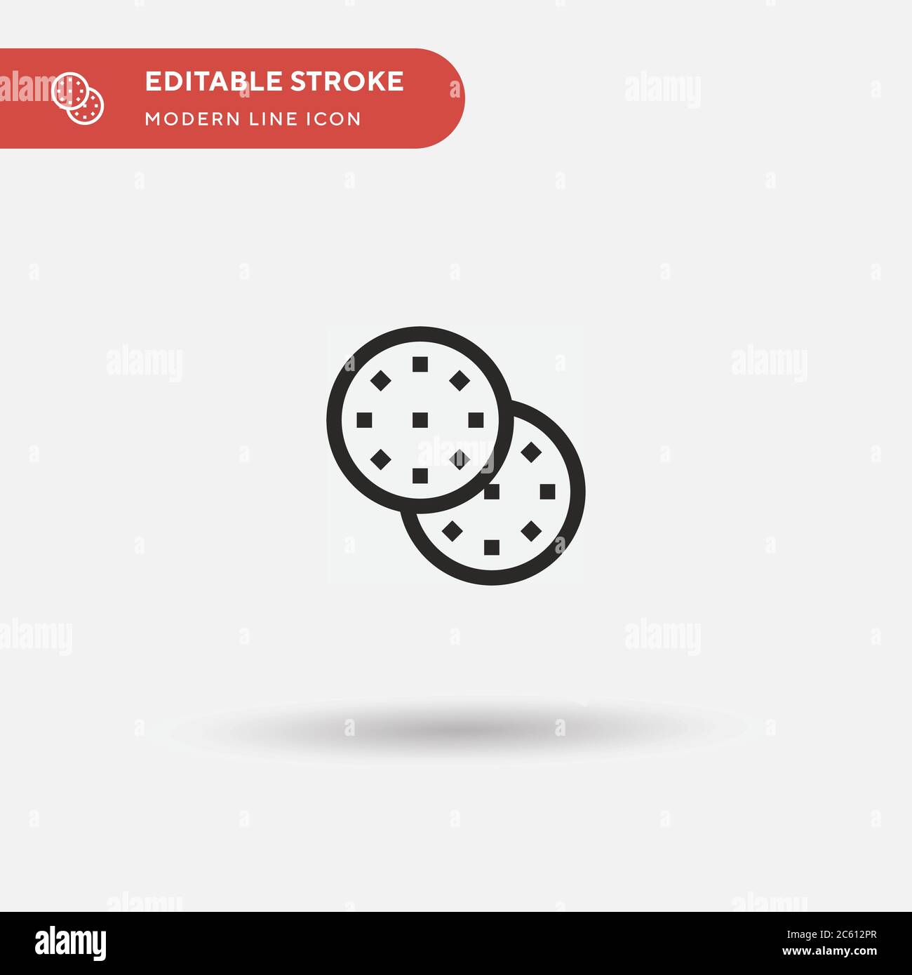 Biscuits Simple vector icon. Illustration symbol design template for ...