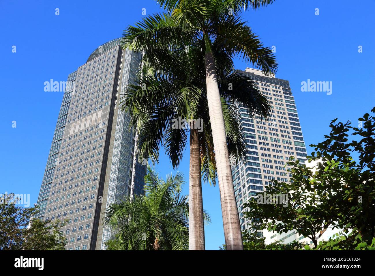 MANILA, PHILIPPINES - NOVEMBER 28, 2017: Ayala Tower One (left ...