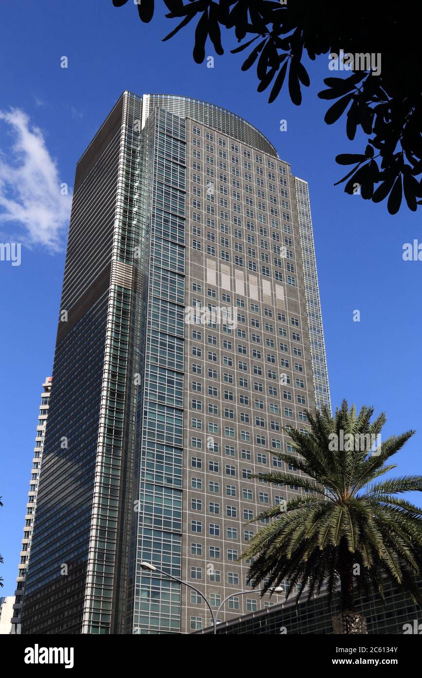 MANILA, PHILIPPINES - NOVEMBER 28, 2017: Ayala Tower One skyscraper in ...