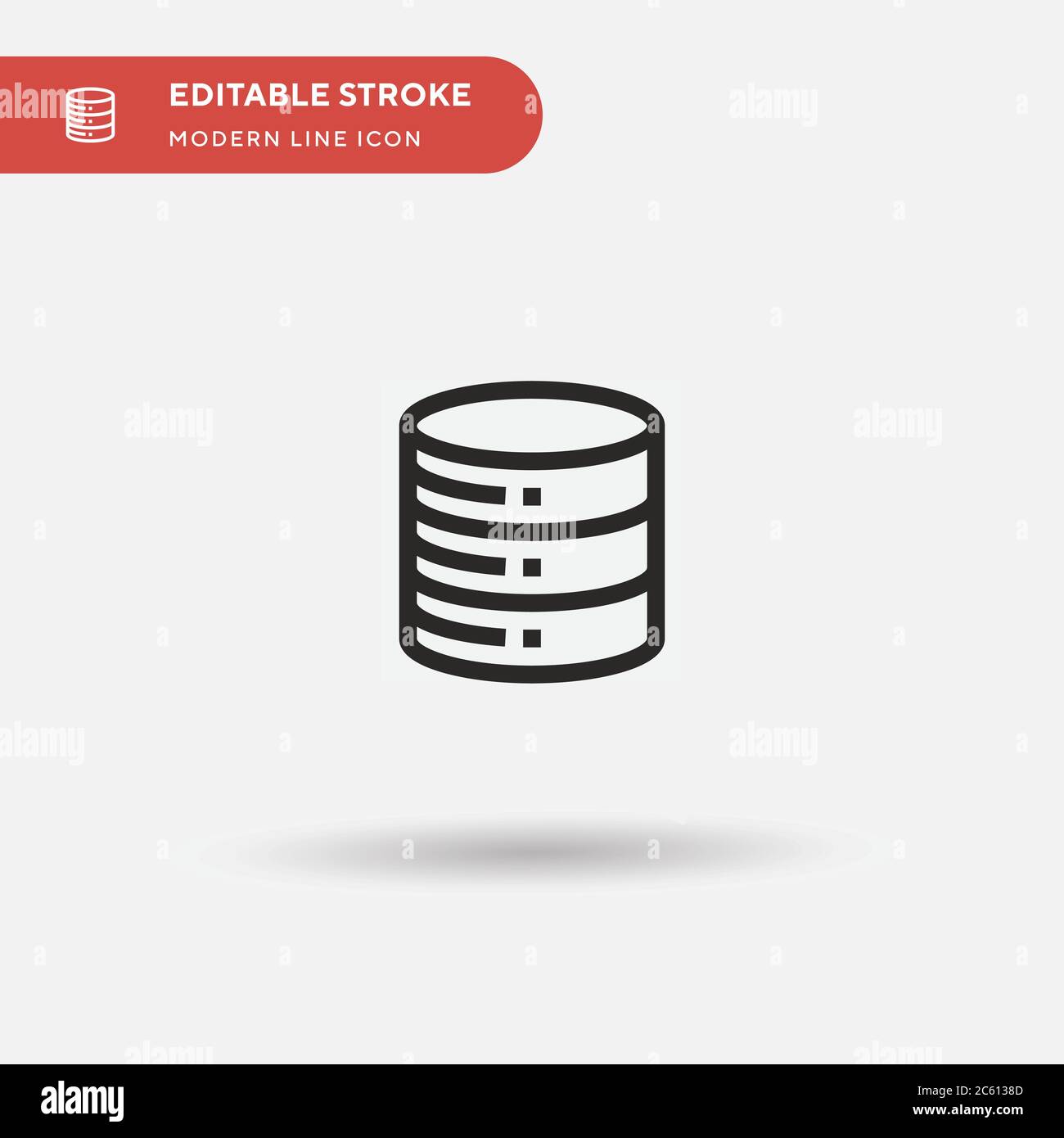 Database Simple vector icon. Illustration symbol design template for ...