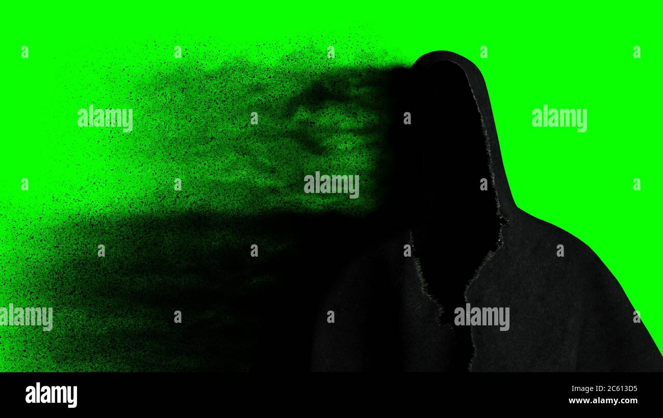 Scary, fear ghost with dark particles. 3d rendering Stock Photo - Alamy