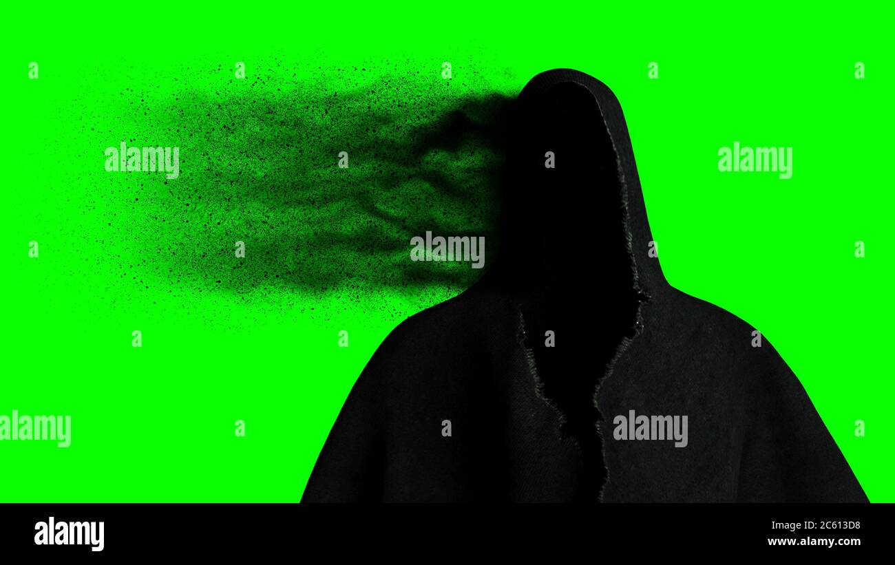 Scary, fear ghost with dark particles. 3d rendering Stock Photo - Alamy