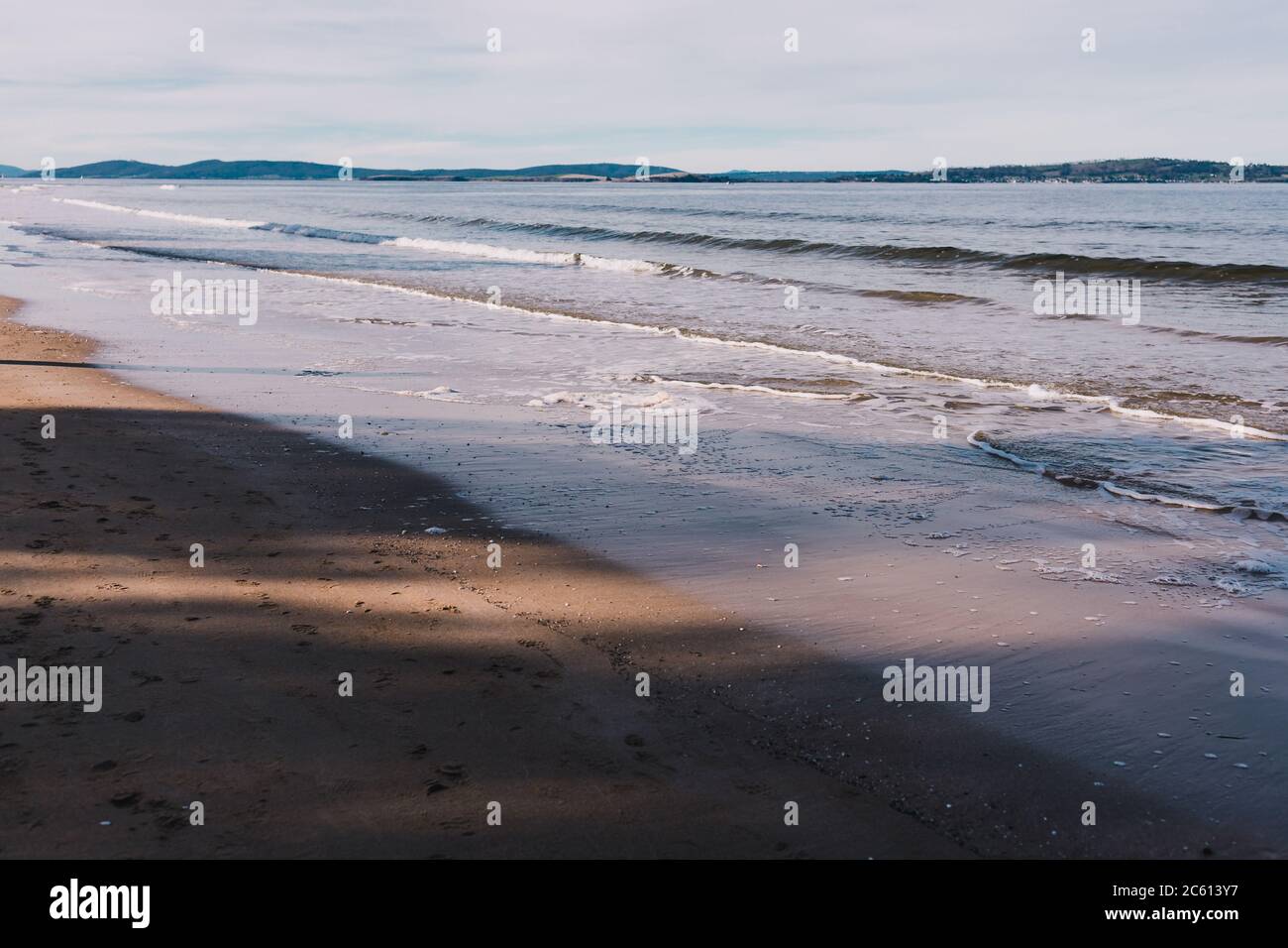 beautiful Tasmanian beach and seaside landscape in Kingston Beach, a ...