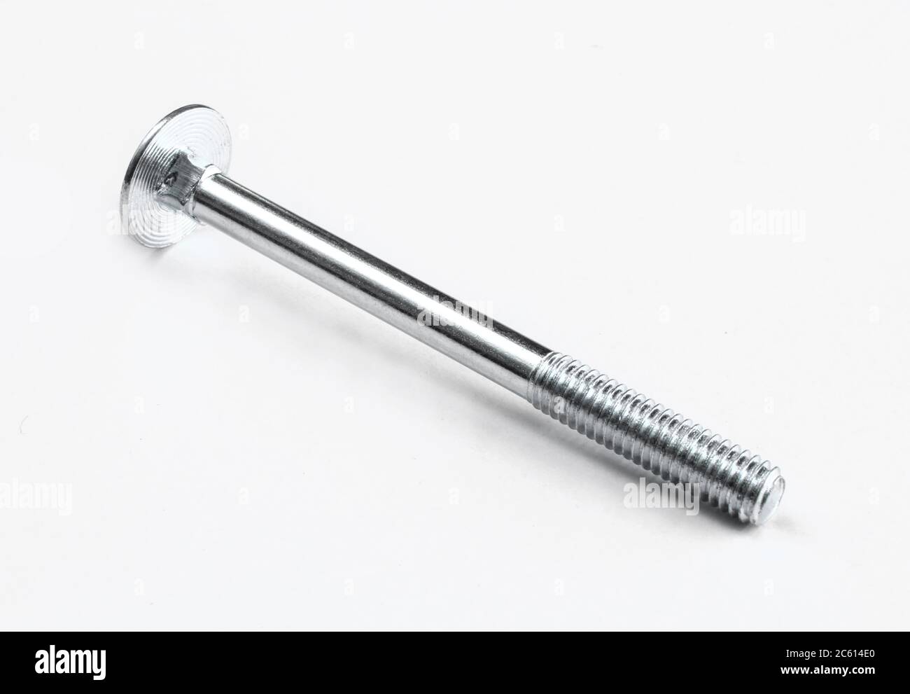 Single screw isolated on white background. Close up and detailed Stock ...