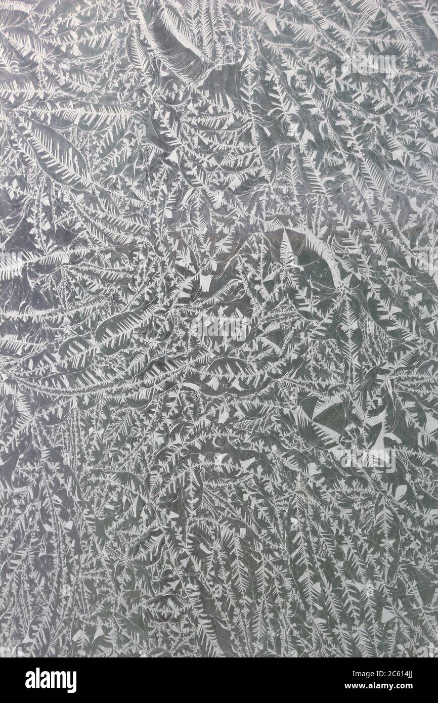 Frosted glass patterns - ice floral texture background Stock Photo - Alamy