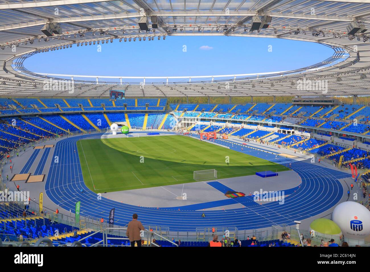 KATOWICE, POLAND - OCTOBER 1, 2017: Silesian Stadium (Stadion Slaski ...