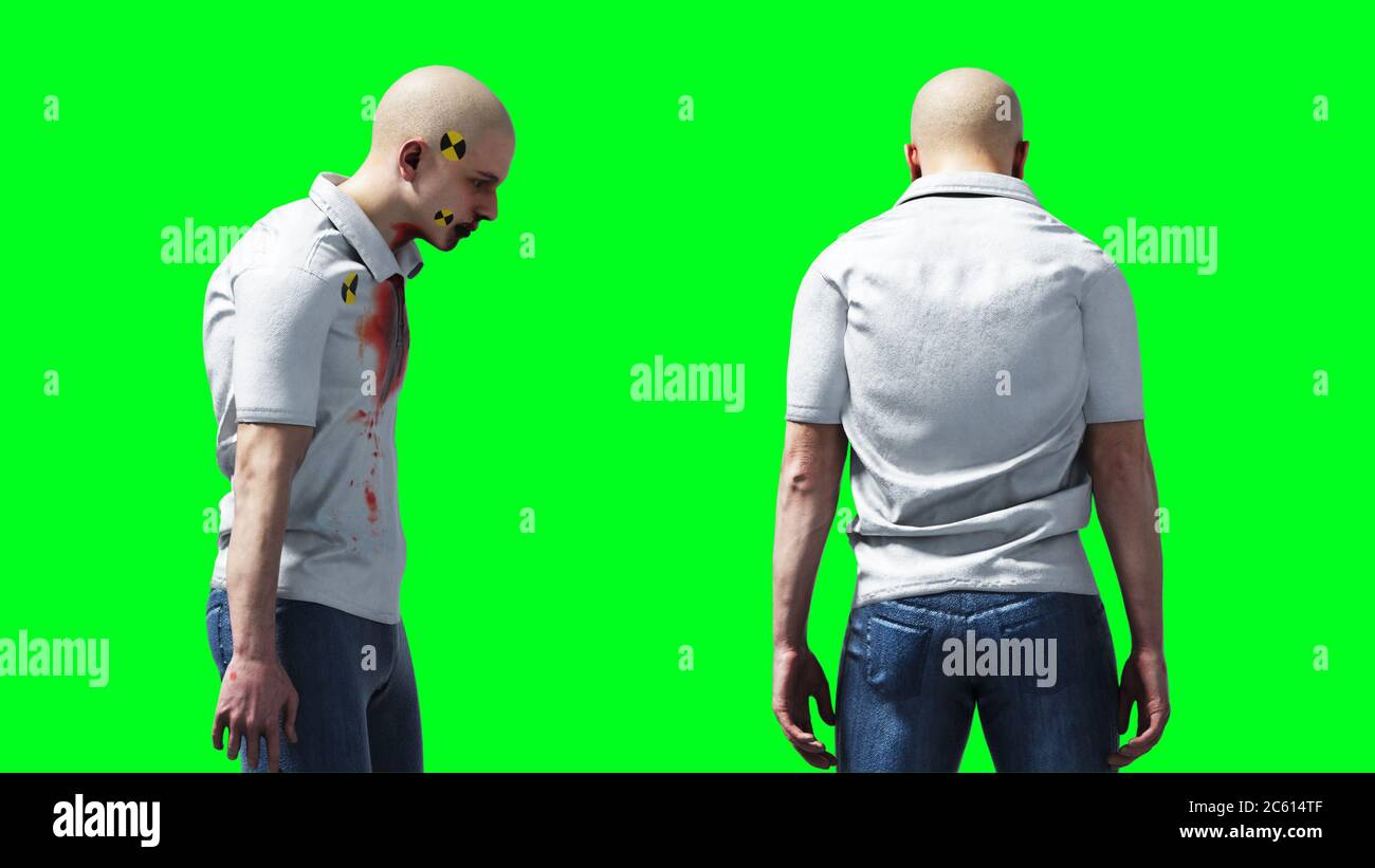 People dummy, mannequin isolate on green screen. 3d rendering Stock ...