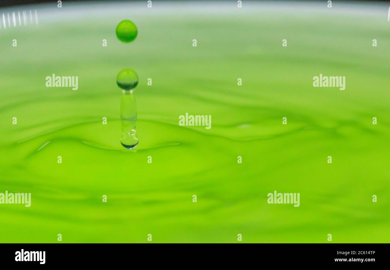 Green drop water forms hi-res stock photography and images - Alamy