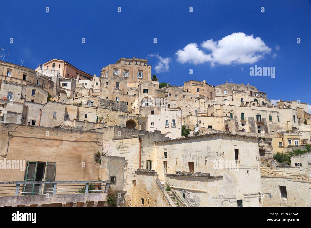 Matera, Italy. Sassi districts of rock and cave houses. UNESCO World ...