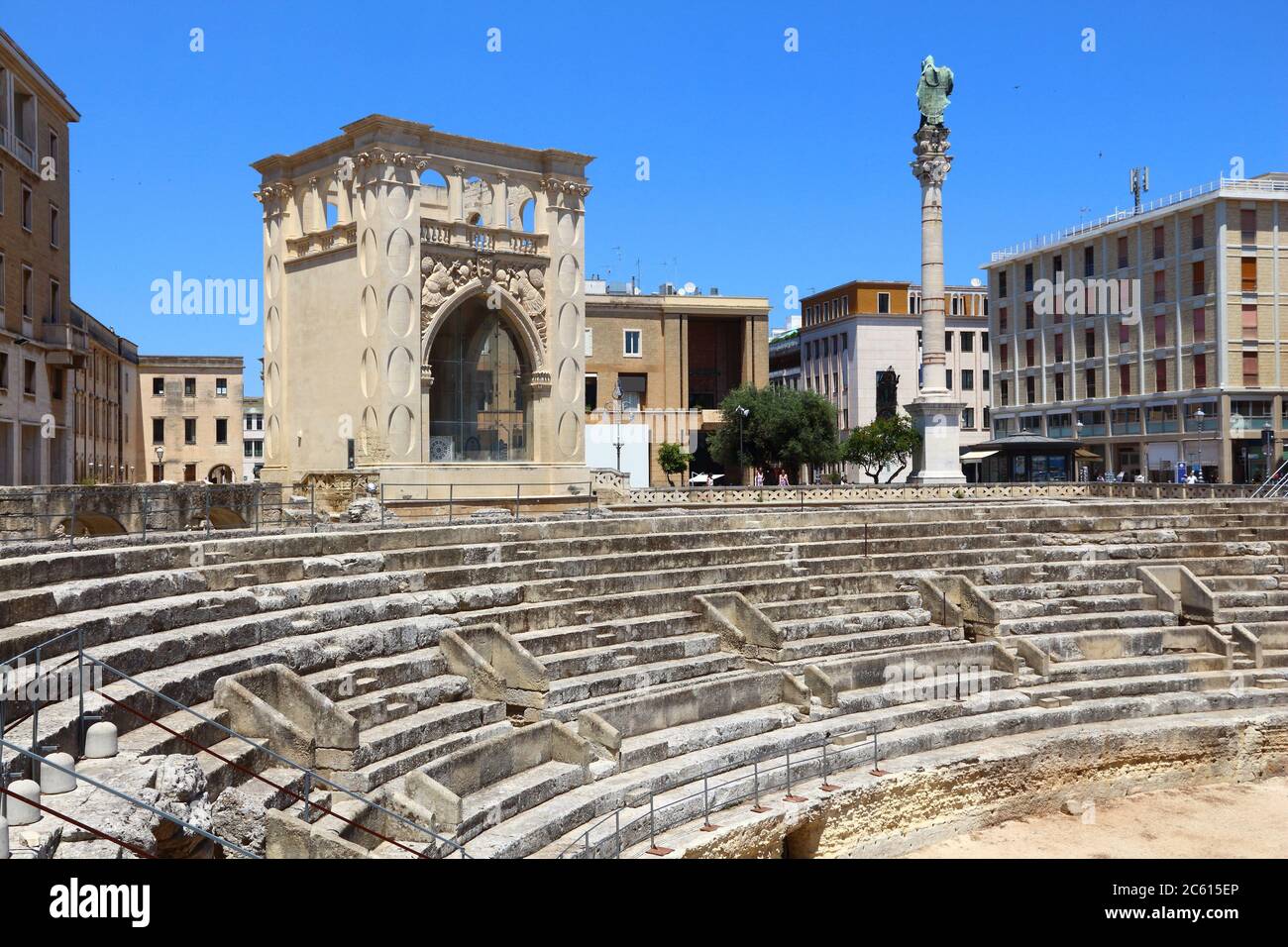 Lecce, Italy - ancient Roman ruins. City in Salento peninsula Stock ...