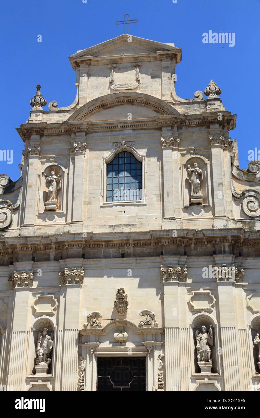 Lecce, Italy. Baroque church - Saint Mary of Providence (Santa Maria ...