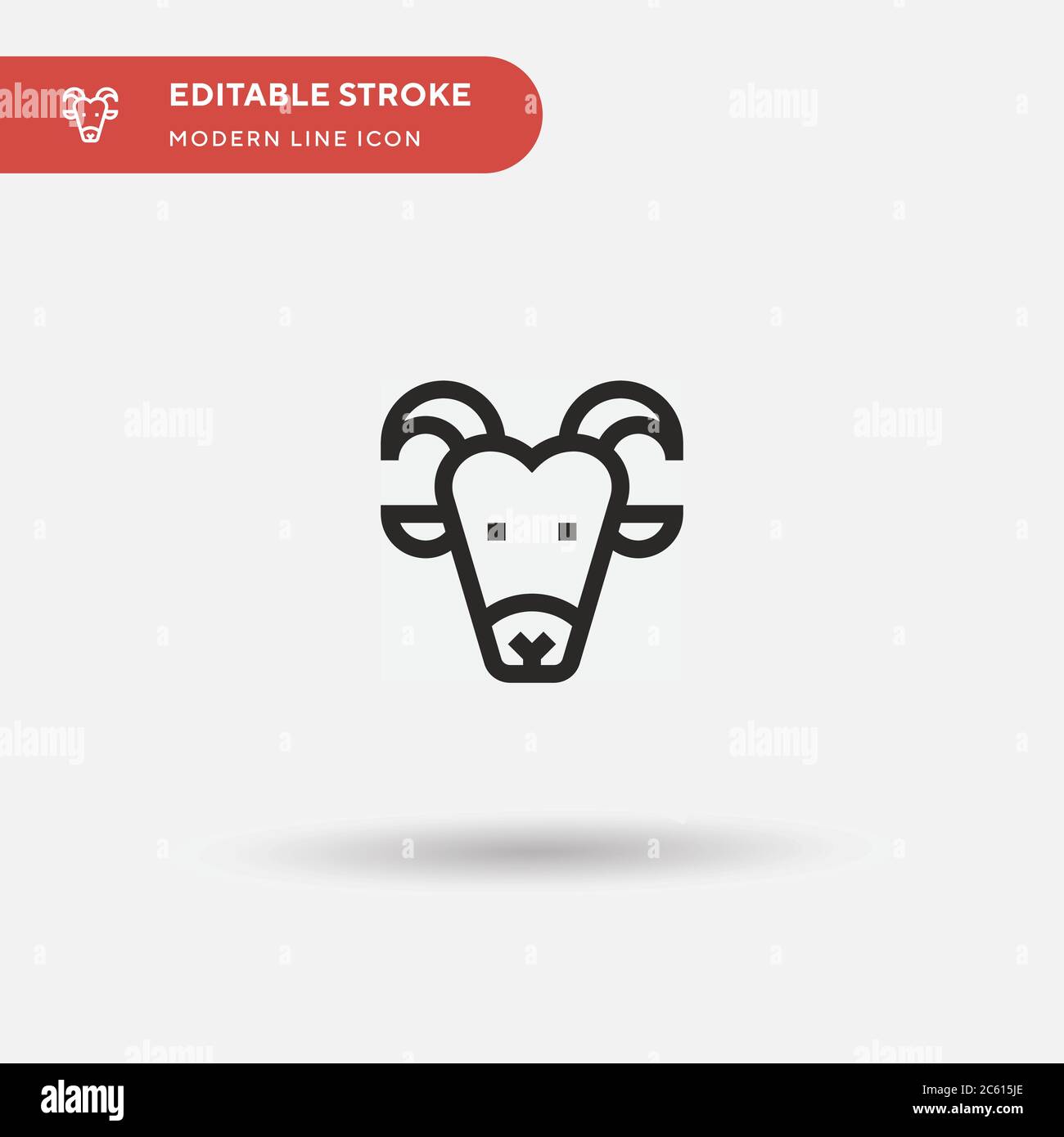 Lamb Simple vector icon. Illustration symbol design template for web ...