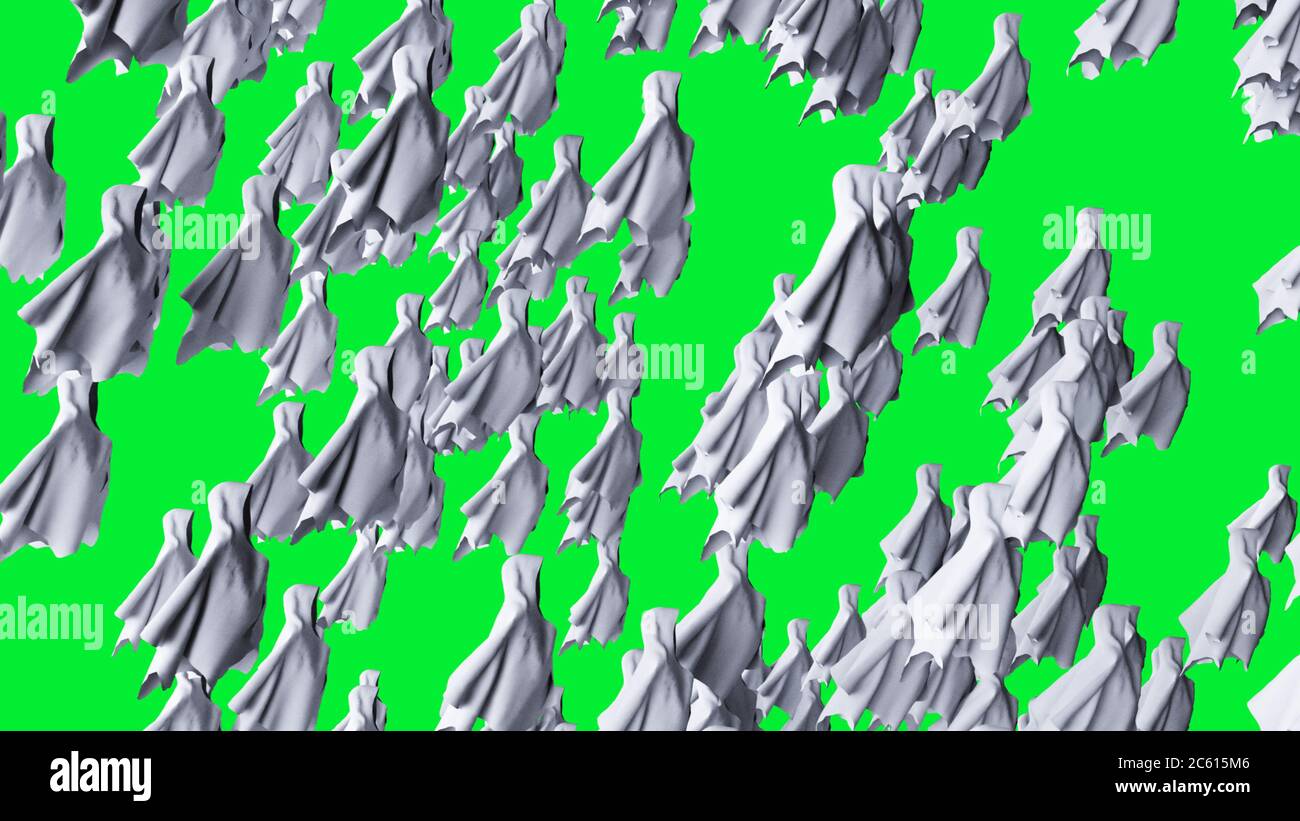 Scary fear ghost animation . 3d realistic render Stock Photo - Alamy