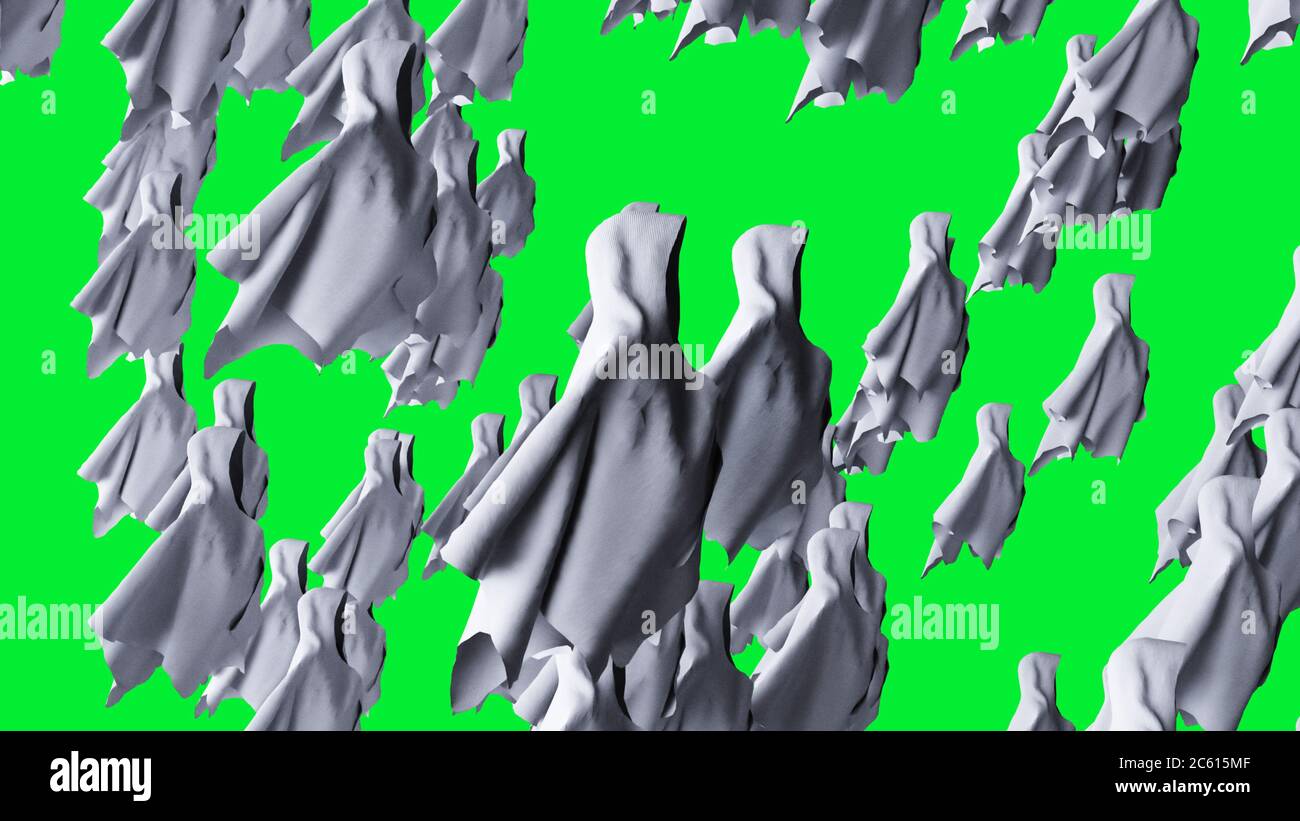 Scary fear ghost animation . 3d realistic render Stock Photo - Alamy