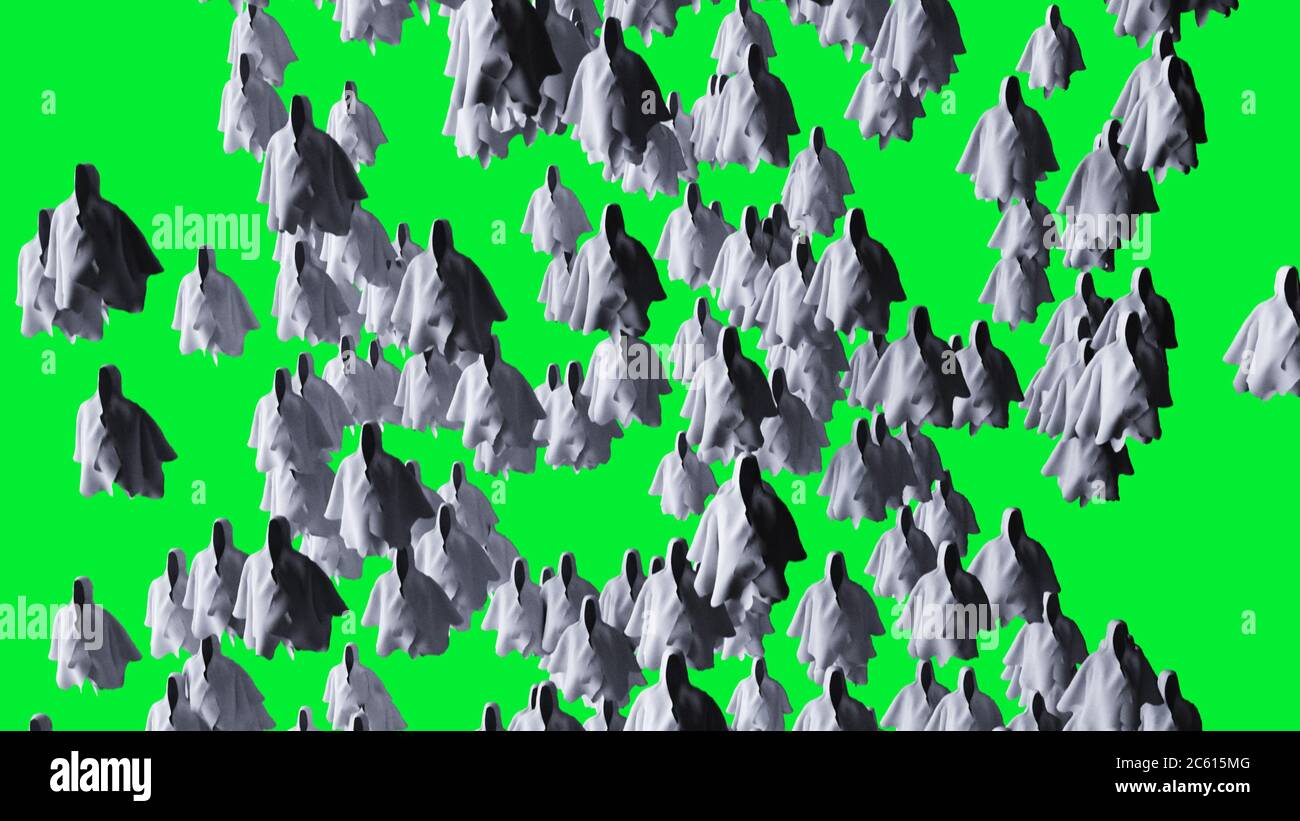 Scary fear ghost animation . 3d realistic render Stock Photo - Alamy