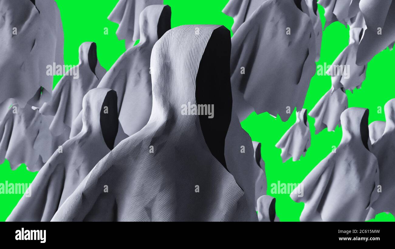 Scary fear ghost animation . 3d realistic render Stock Photo - Alamy