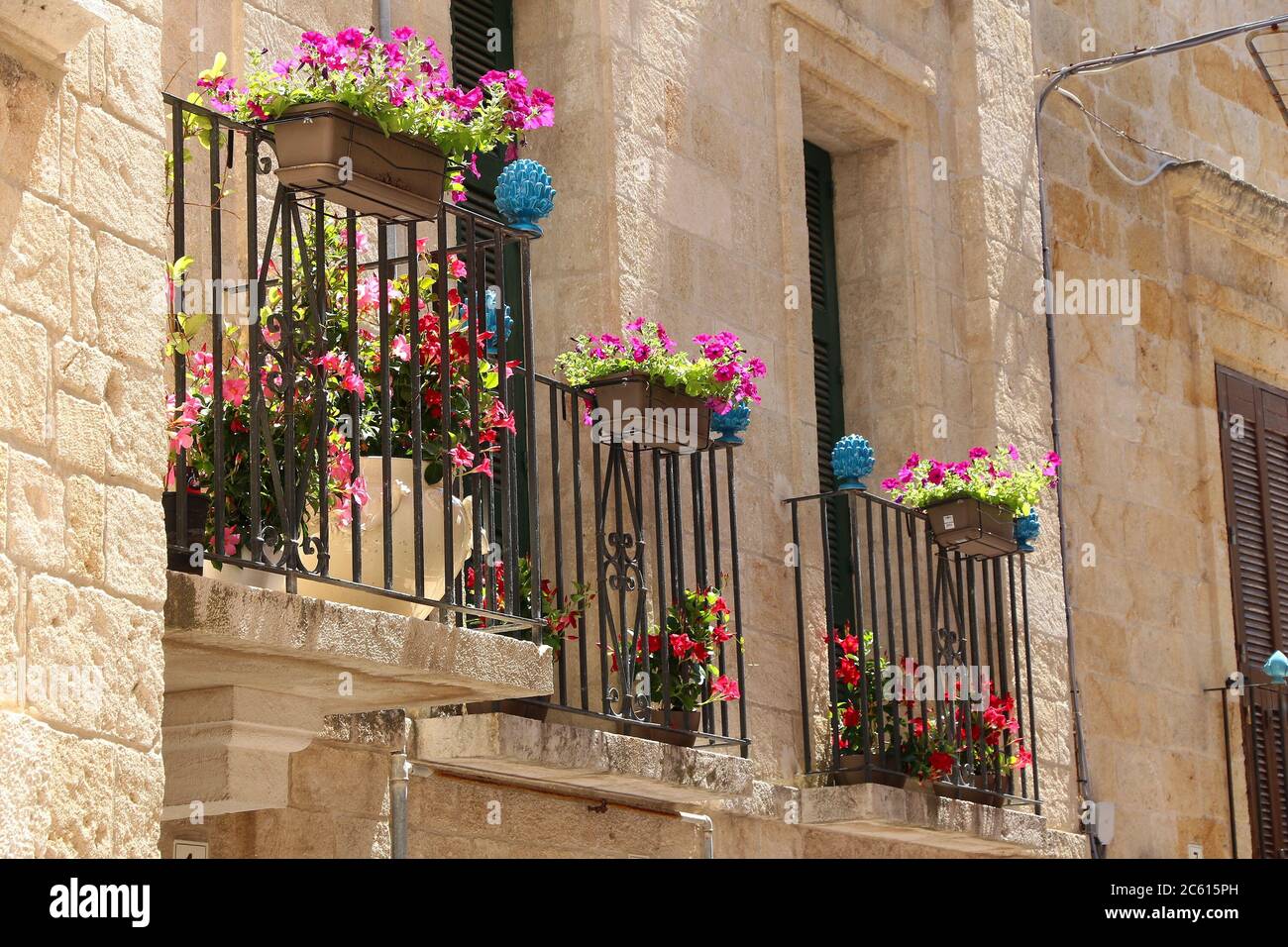 Beautiful mediterranean balconies hi-res stock photography and images ...