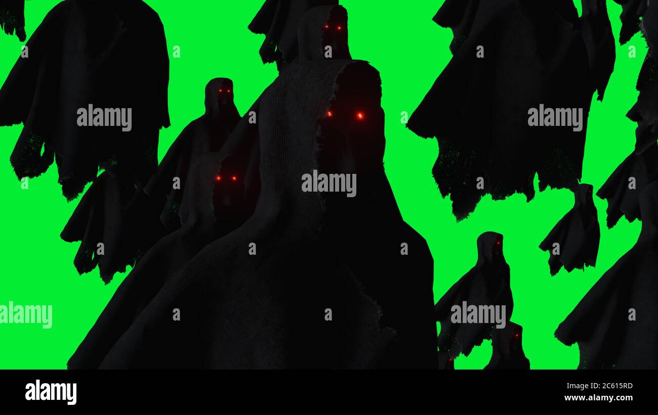 Scary fear ghost animation . 3d realistic render Stock Photo - Alamy