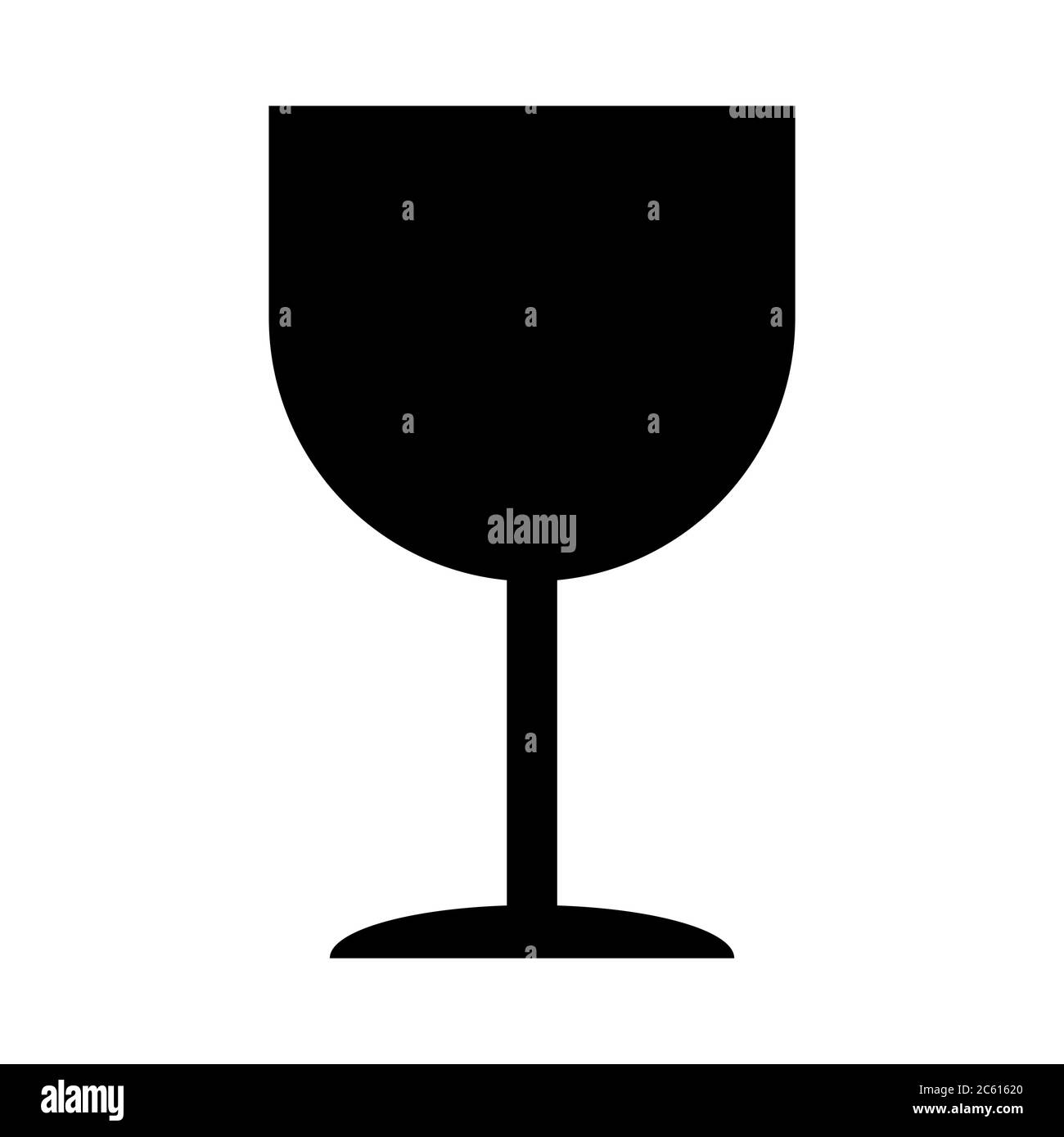 Fragile flat icon isolated on white background. Fragile package symbol ...