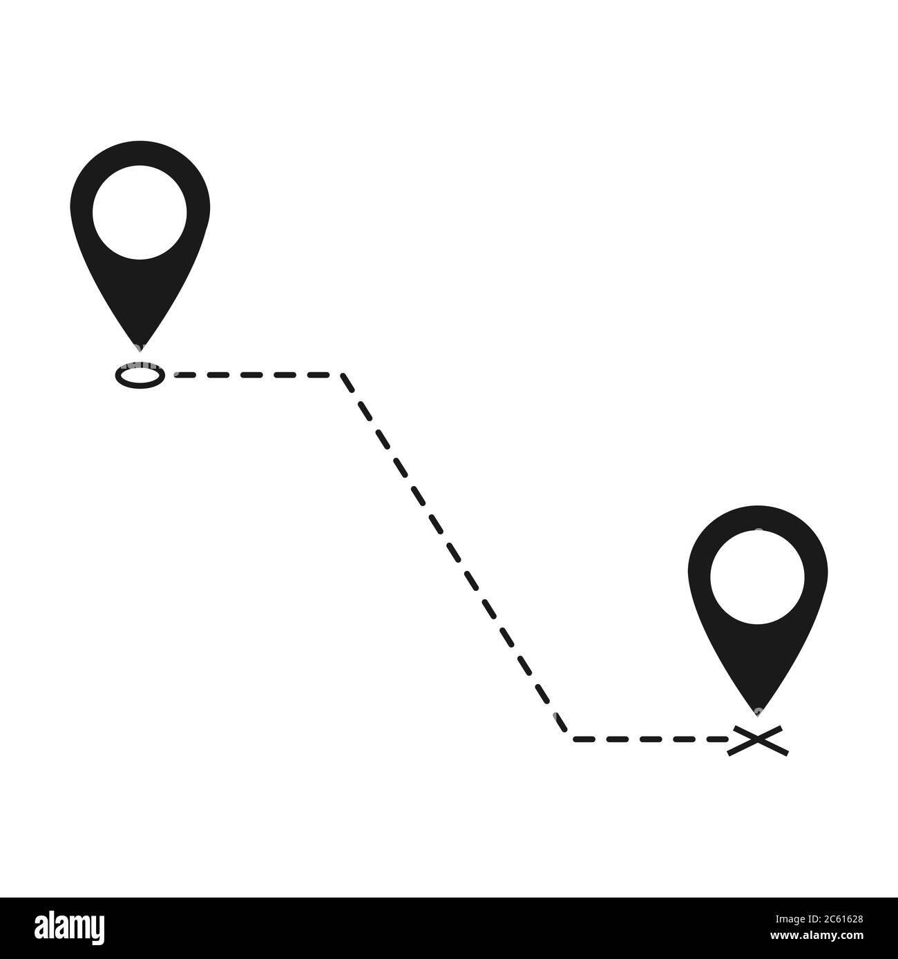 Vector icon, symbol moved announcement design image isolated on white ...