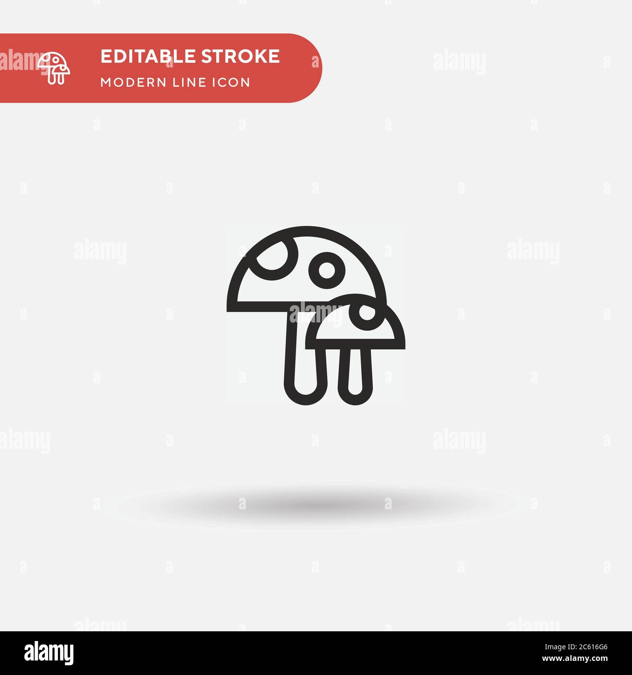 Mushroom Simple vector icon. Illustration symbol design template for ...