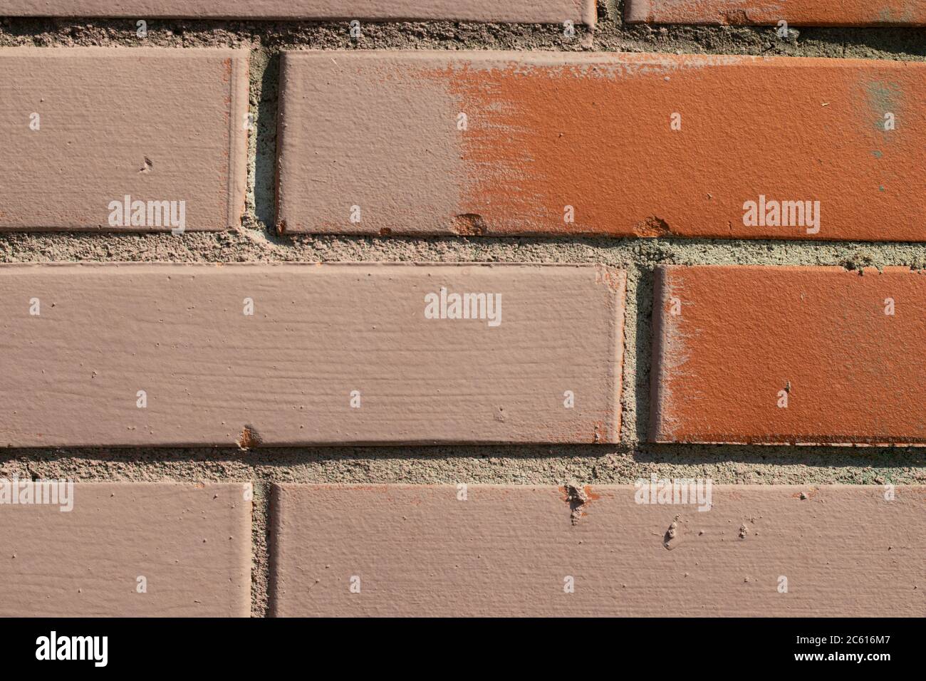 Red brick wall texture grunge. Orange red and pink background copy ...