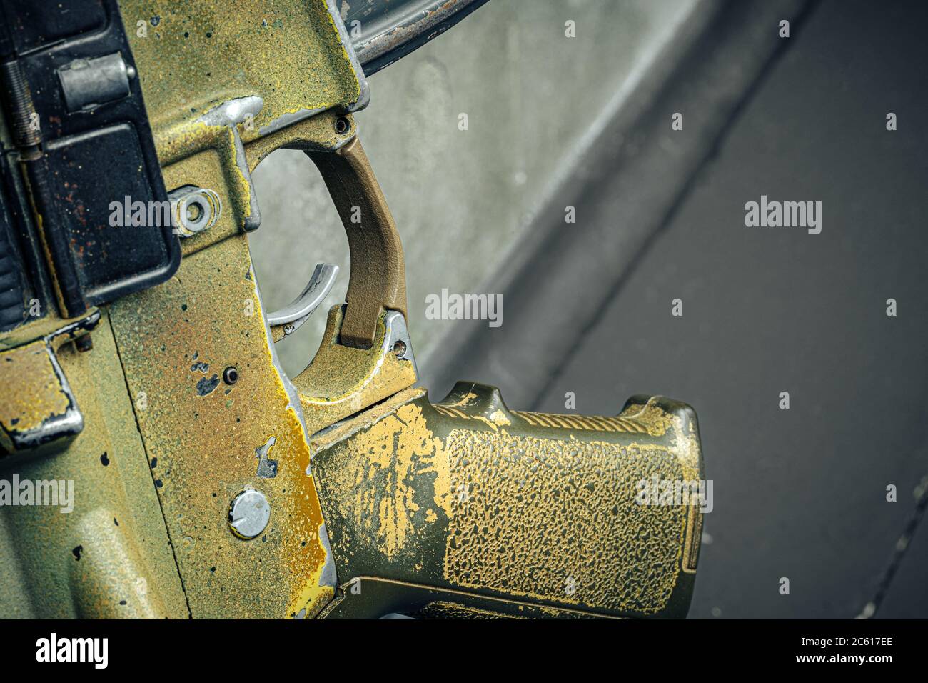 Modern weapon series. US Army assault rifle, close up Stock Photo - Alamy