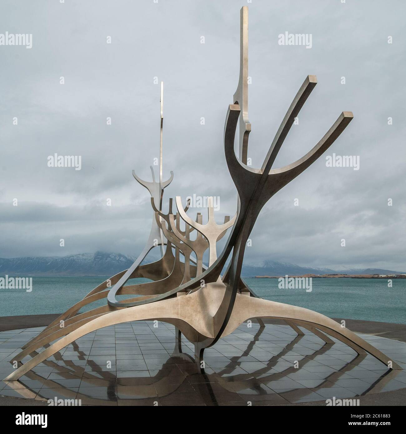 Sun Voyager metal sculpture, Reykjavik, Iceland Stock Photo - Alamy