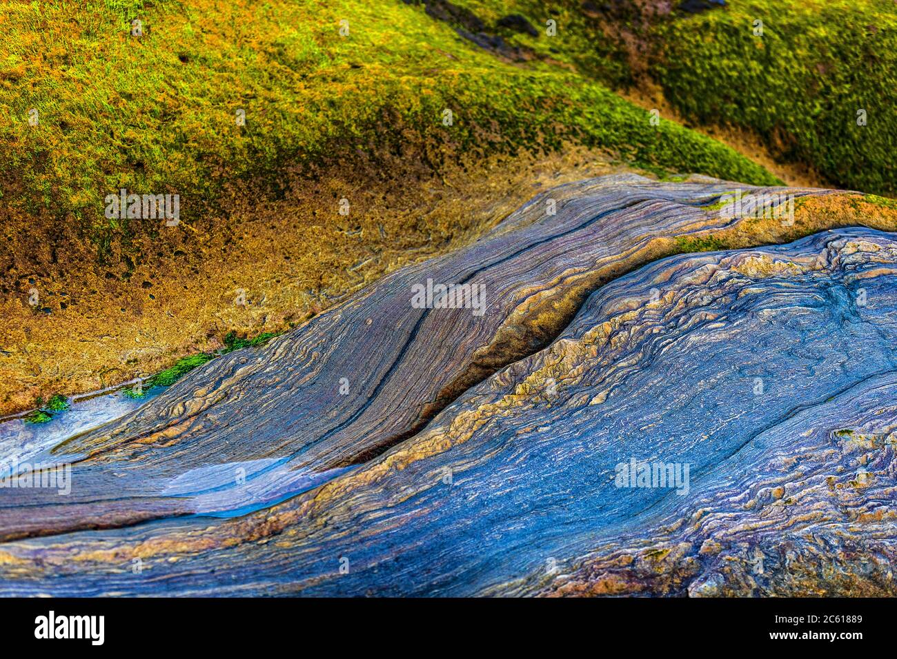 Geology at Spittal Beach Stock Photo - Alamy