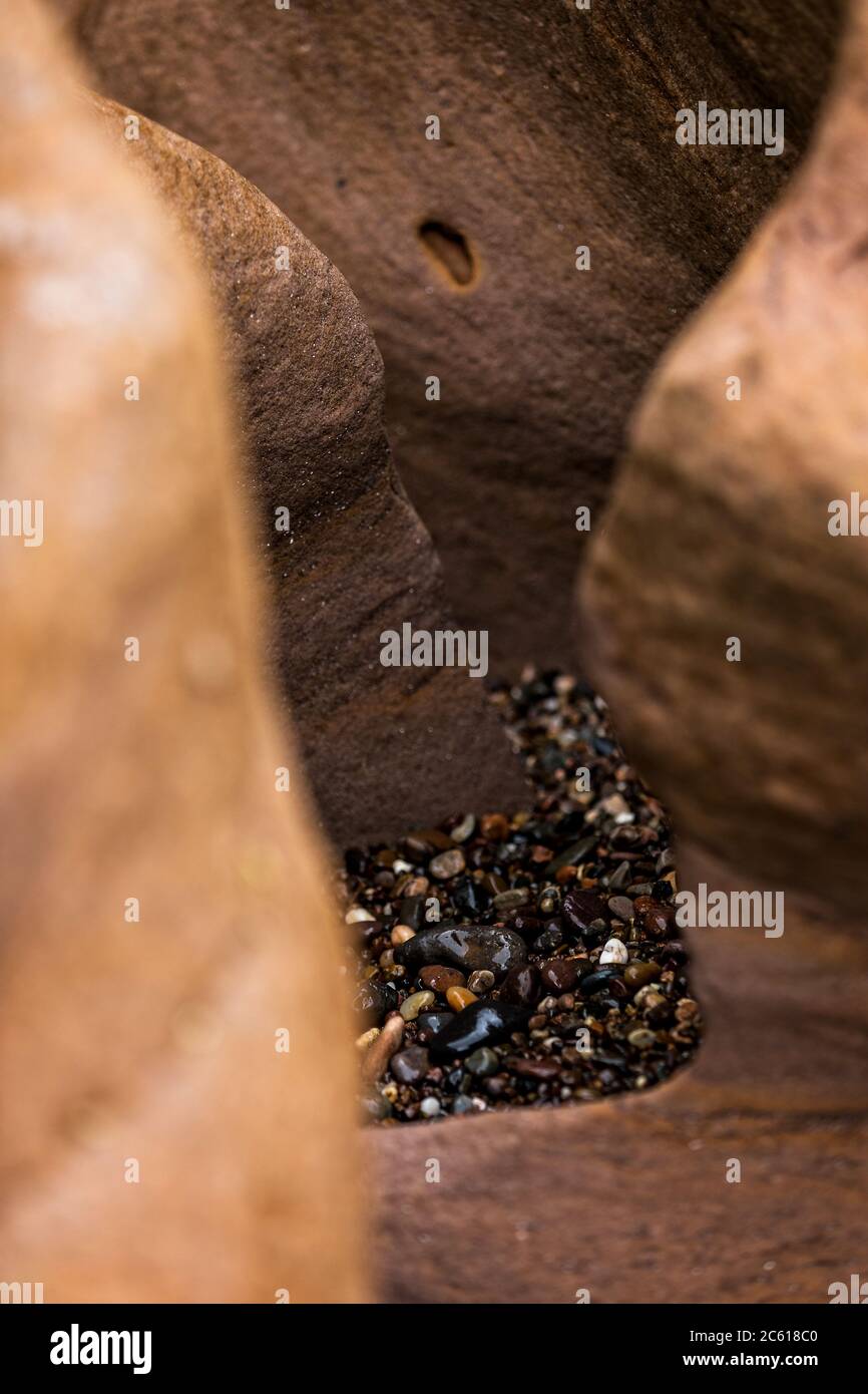 Sandstone rock spittal beach hi-res stock photography and images - Alamy