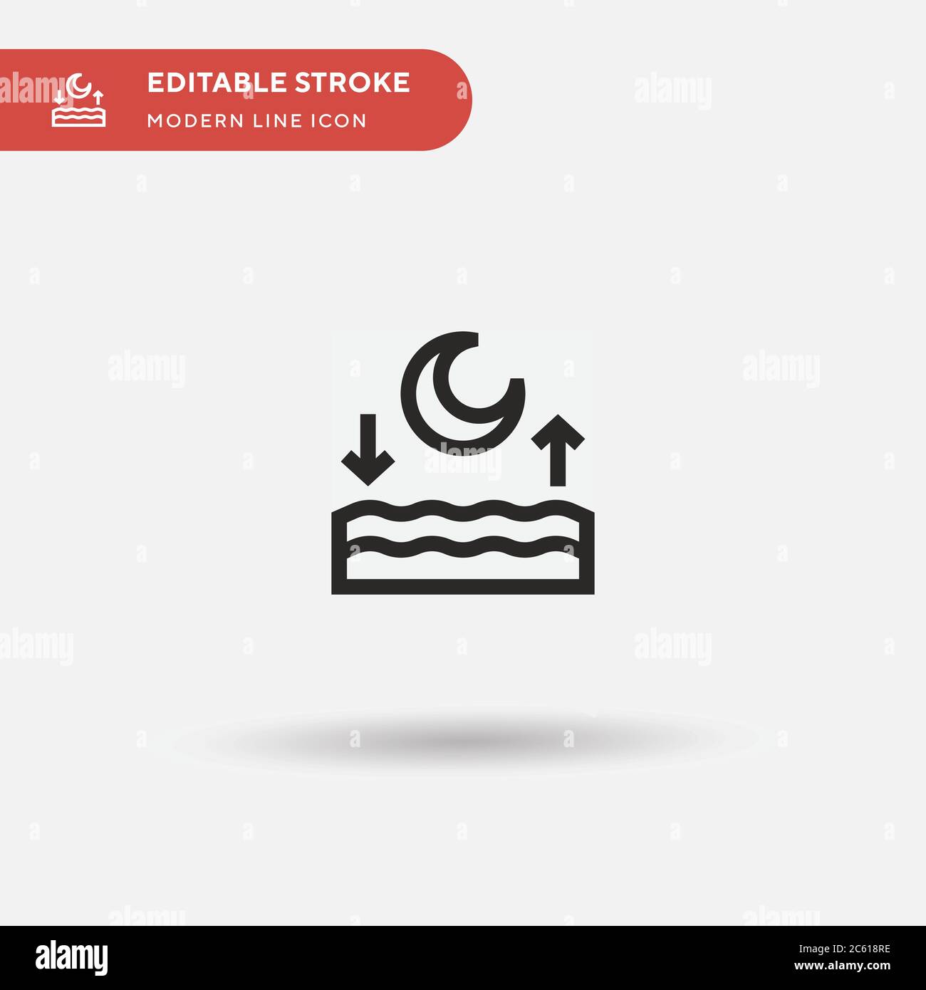Tide Simple vector icon. Illustration symbol design template for web ...