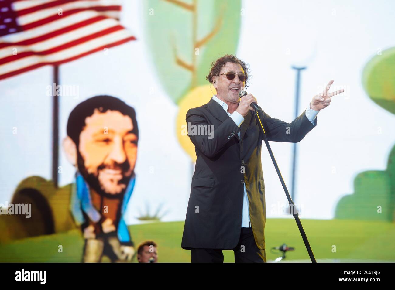 July 5, 2020. - Russia, Moscow Region. - Concert of singer Grigory Leps ...