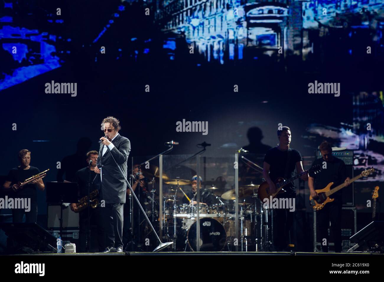 July 5, 2020. - Russia, Moscow Region. - Concert of singer Grigory Leps ...