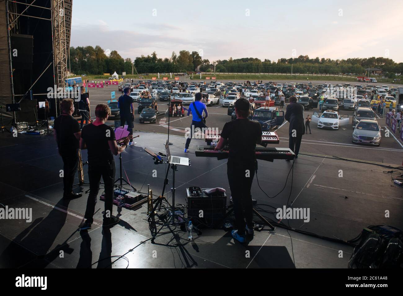 July 5, 2020. - Russia, Moscow Region. - Concert of singer Grigory Leps ...