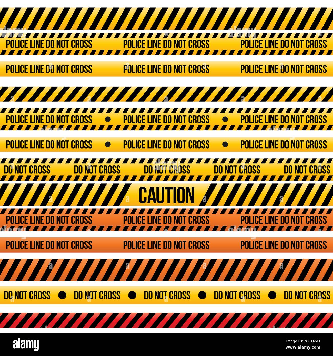 vector set of caution tapes Stock Vector Image & Art - Alamy