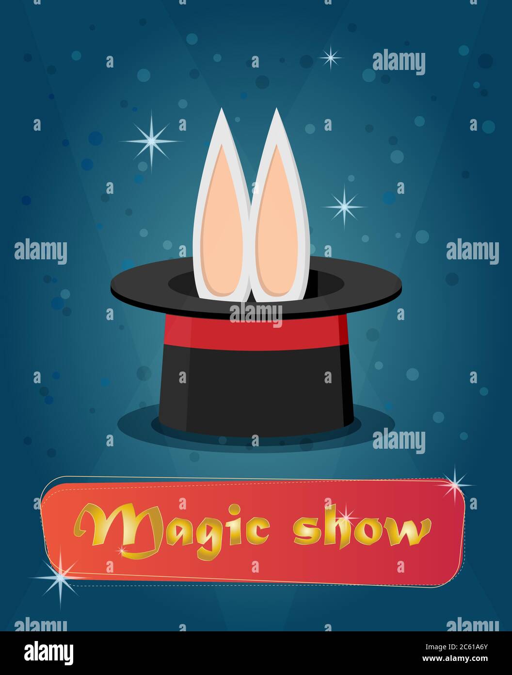 Magic show. Flat style design - vector Stock Vector Image & Art - Alamy