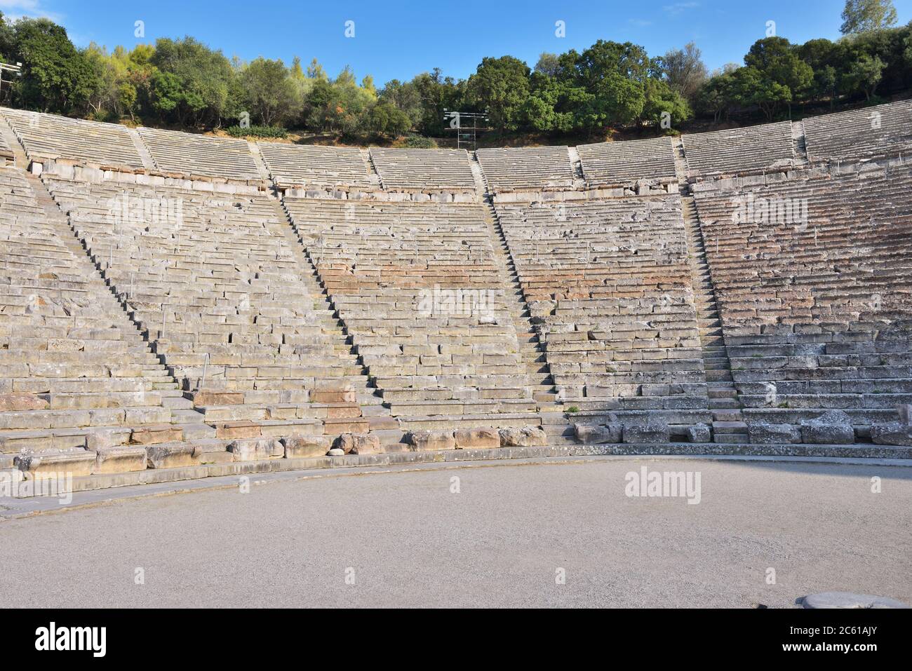 Greece. Ancient Theatre in Epidaurus (also Epidauros, Epidavros) built ...