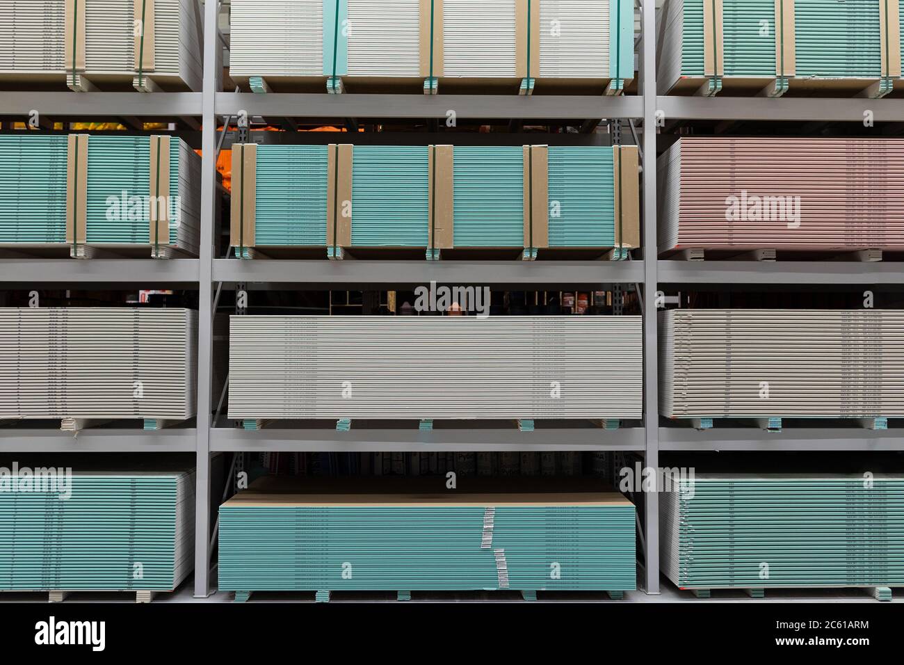 building background with drywall racks Stock Photo - Alamy