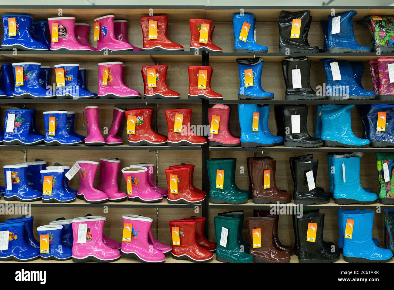 children's bright shoe store with a large selection of colors, models ...