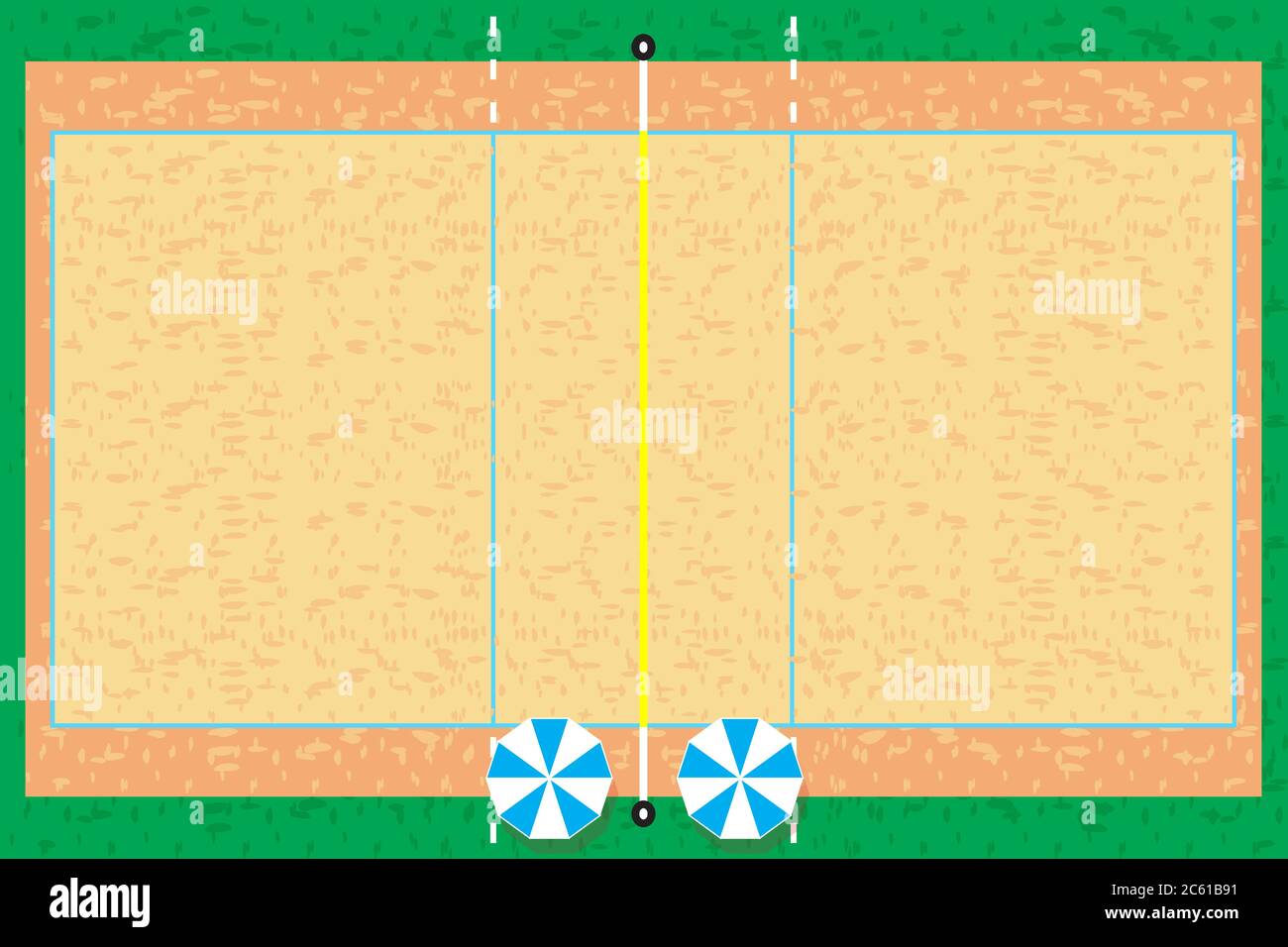 Beach volley court vector illustration background layout Stock Vector ...