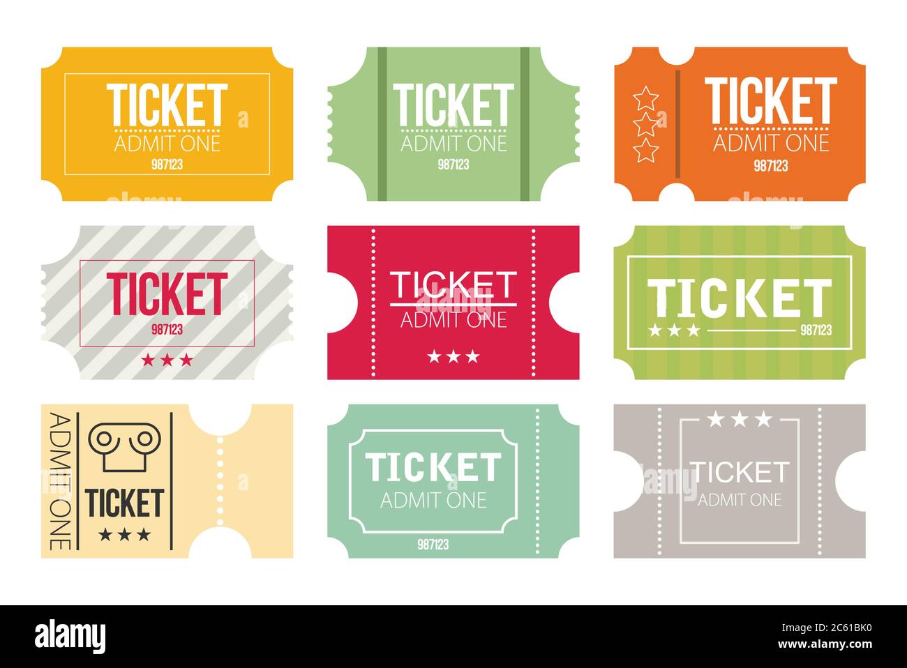 Tickets icon. Flat design. Vector illustration Stock Vector Image & Art ...